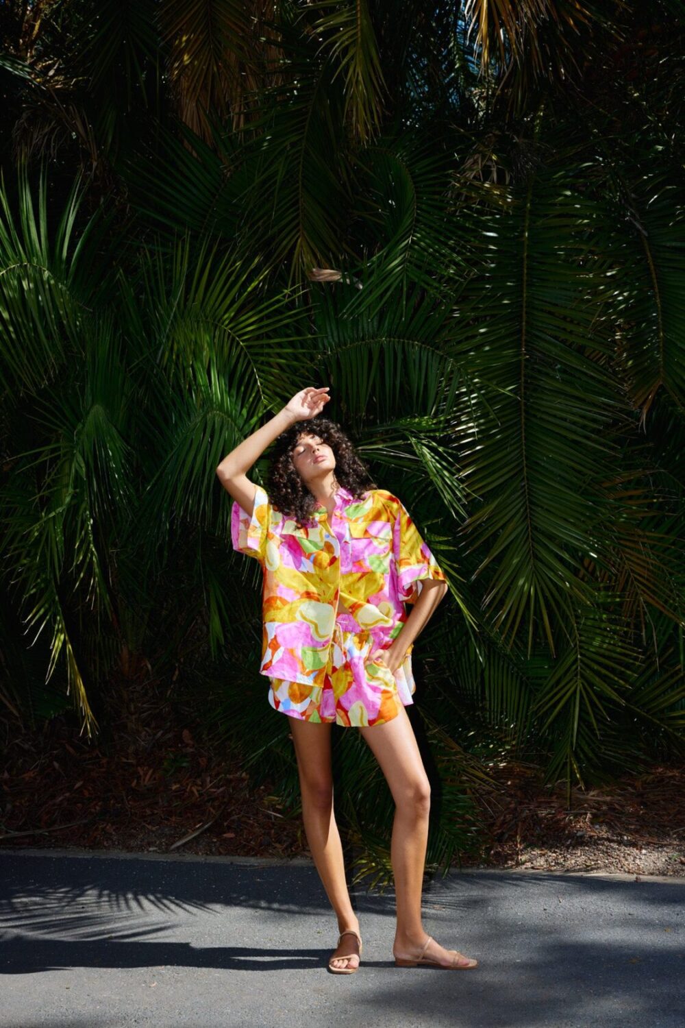 Kinney Juniper Shirt Capri Abstract – Thyme Clothing