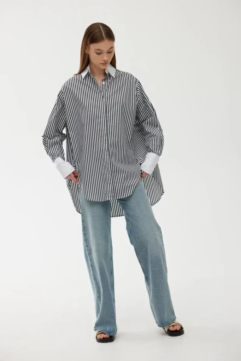 Kinney Noah Shirt Stripe - Thyme Clothing