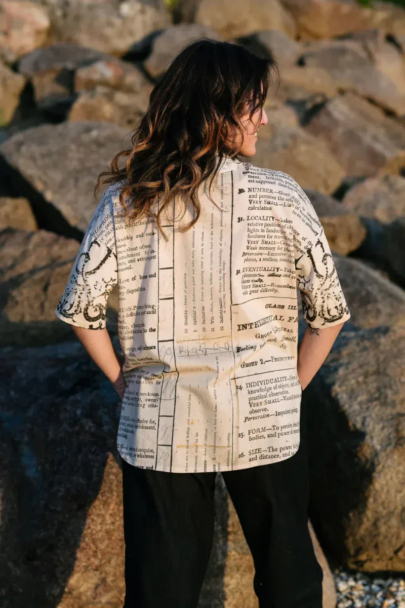 Circular By Maud Alice Dainty Tippy Top Phrenology Print - Thyme Clothing
