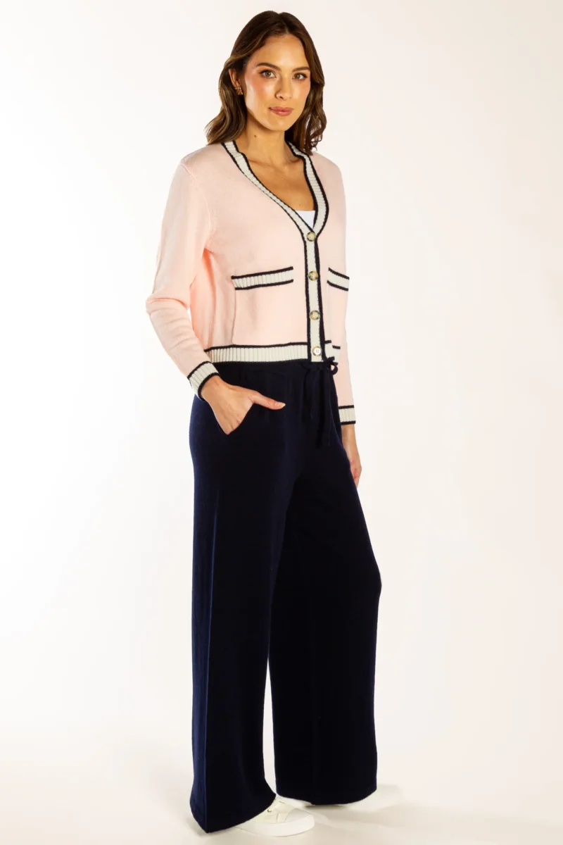Bow & Arrow Merino Cashmere Blend Cardigan Baby Pink - Thyme Clothing